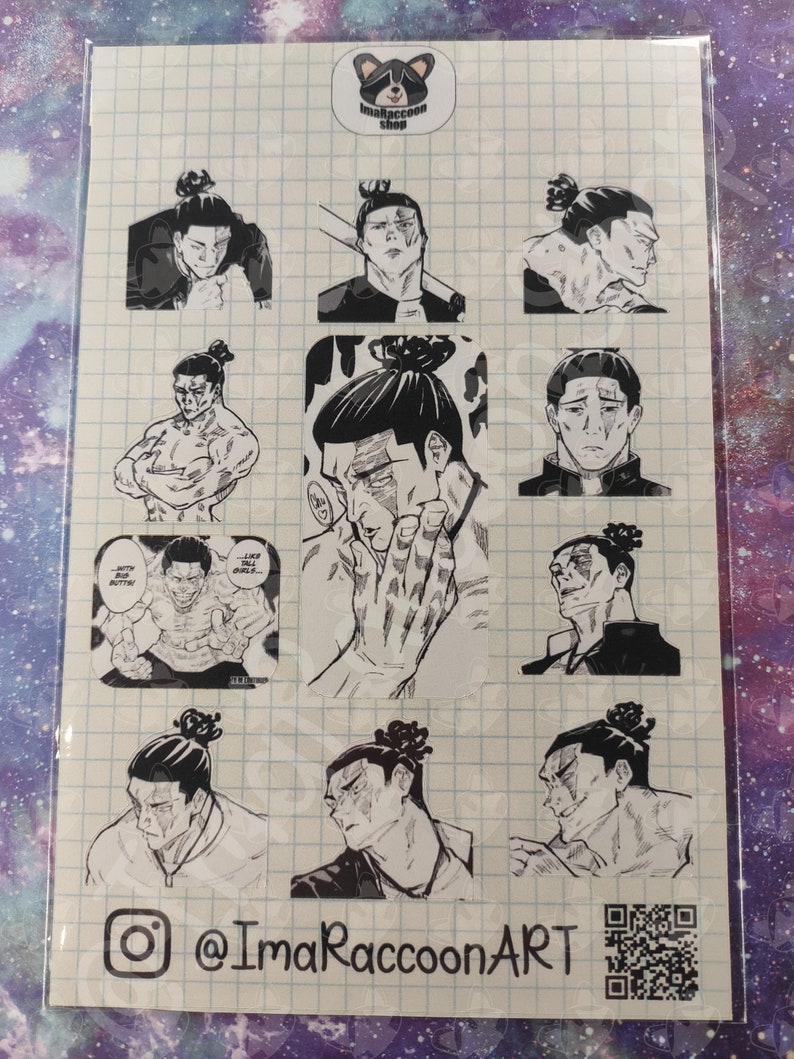 Cut Out Manga Stickers Inspired by Jujutsu Kaisen Todou Aoi - Etsy