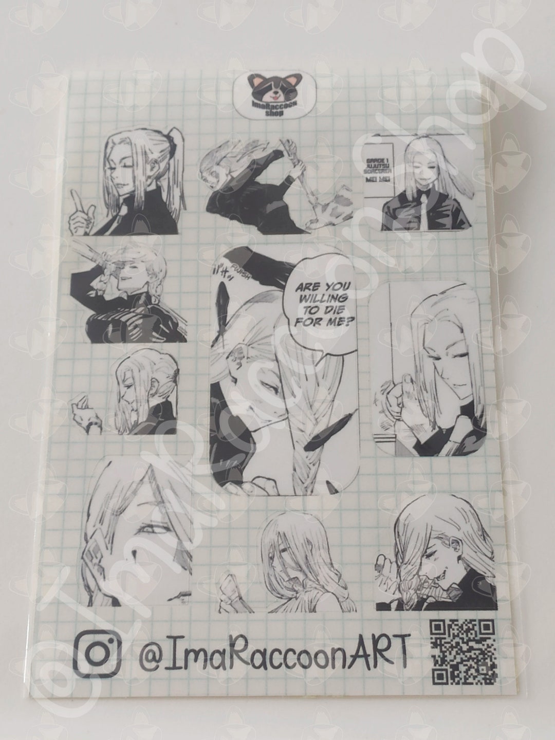 Cut Out Manga Stickers Inspired by Jujutsu Kaisen Mei Mei - Etsy