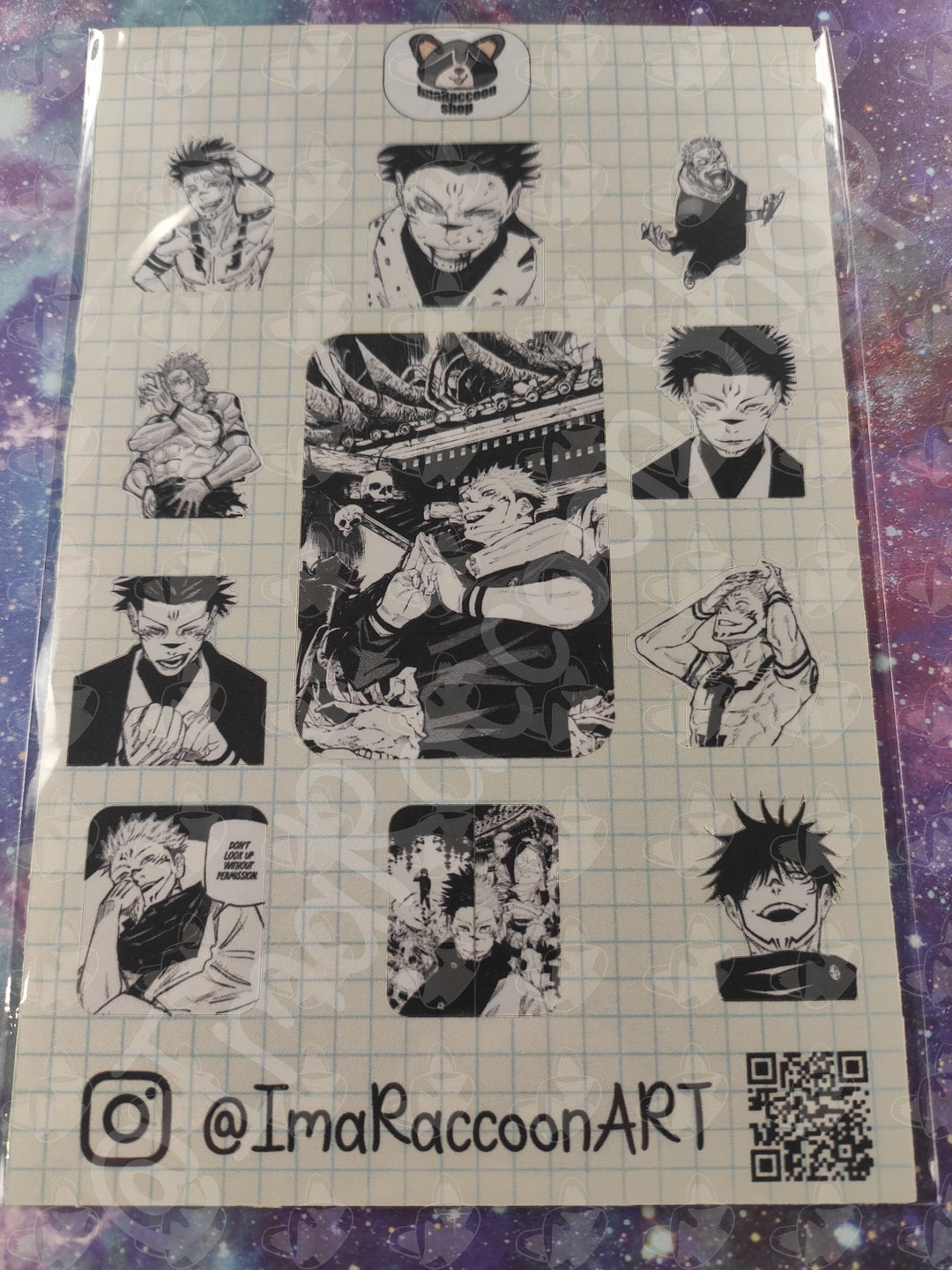 Cut Out Manga Stickers Inspired by Jujutsu Kaisen Sukuna - Etsy