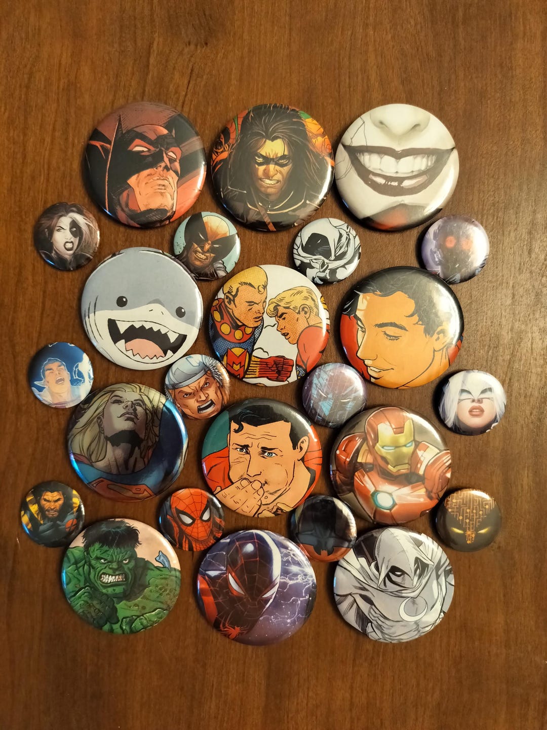 Comic Book Button Pack set of 4 - Etsy