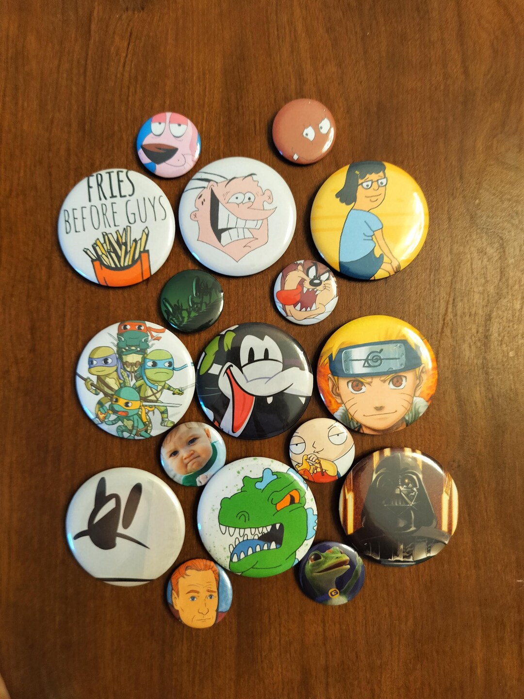 Pop Culture Button Pack 1-inch & 2-inch Pinback Buttons set of 4 - Etsy