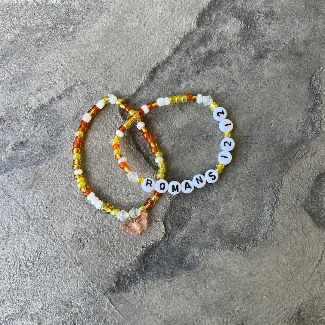Romans 12:12 Bible Verse Beaded Bracelet Set - Etsy