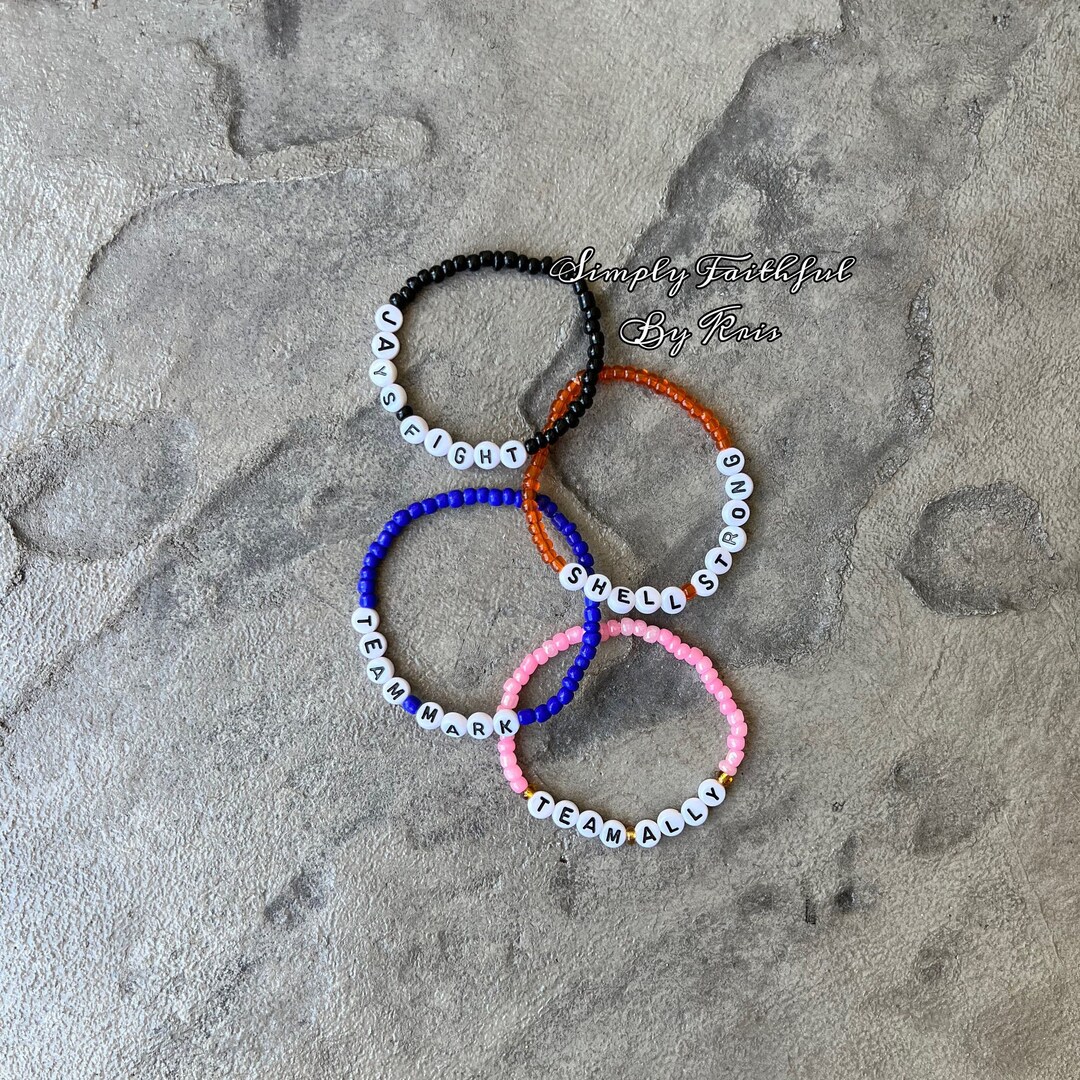 Personalized Cancer/ Awareness / Fundraiser Bracelets. - Etsy