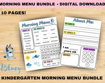 Bluey Name Writing Bundle | Preschool Kindergarten | Tracing Printable ...
