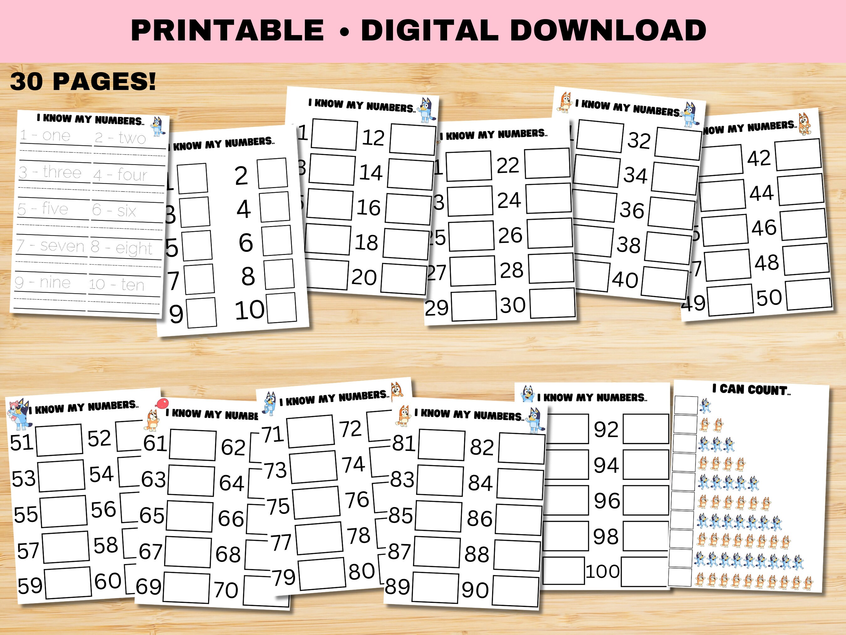 Bluey Morning Menu Bundle | Kindergarten First Grade | Printable ...