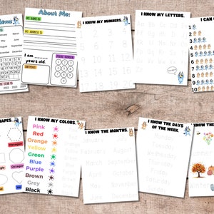 Bluey Morning Menu Book: Personalized Preschool Learning Binder - Etsy