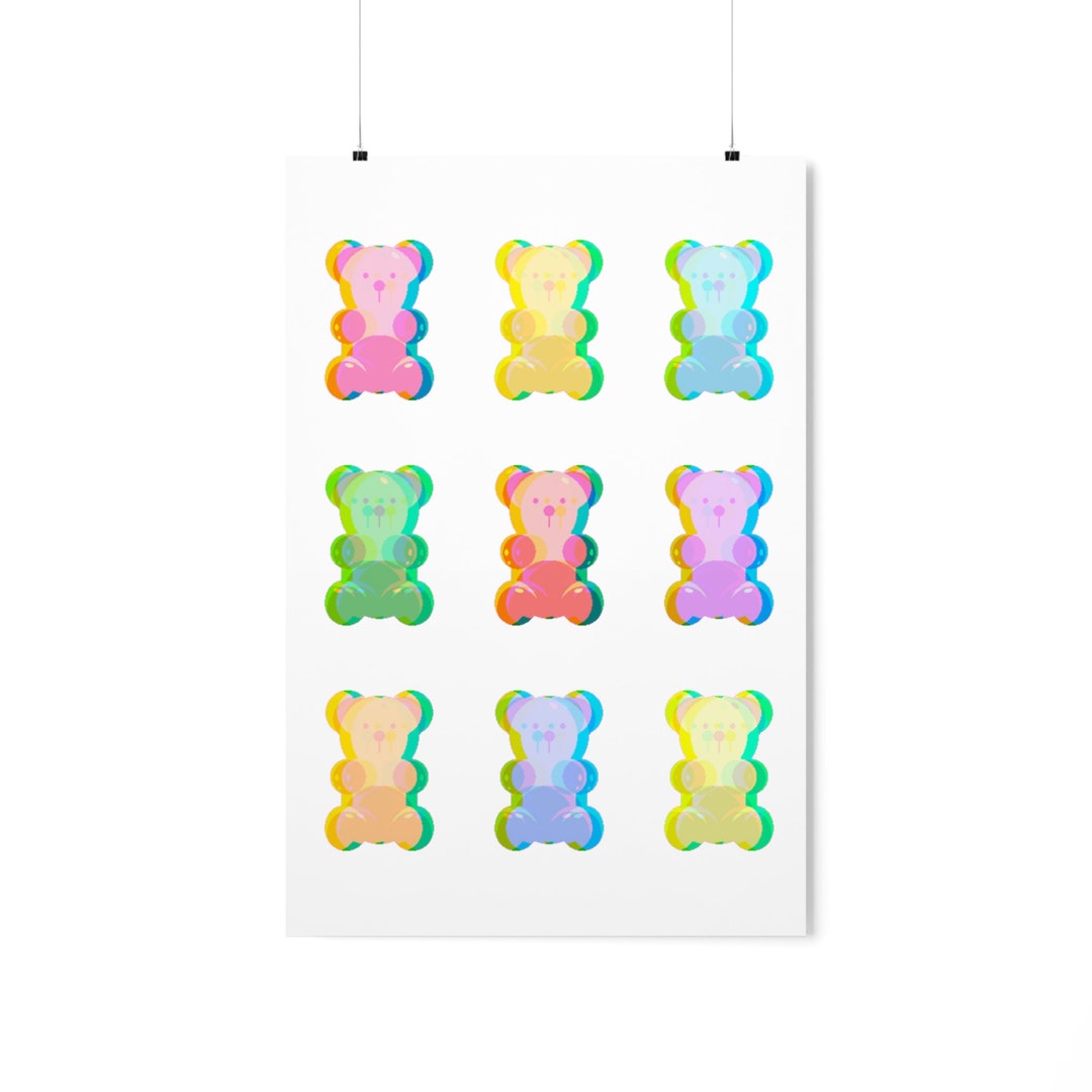 Graphic Design Gummy Bear Premium Poster - Etsy