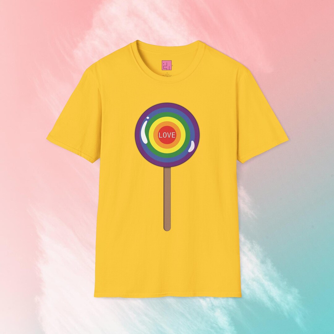 Love Lollipop Tee LGBTQ Pride Sweet Love Romance Unisex Graphic Shirt ...