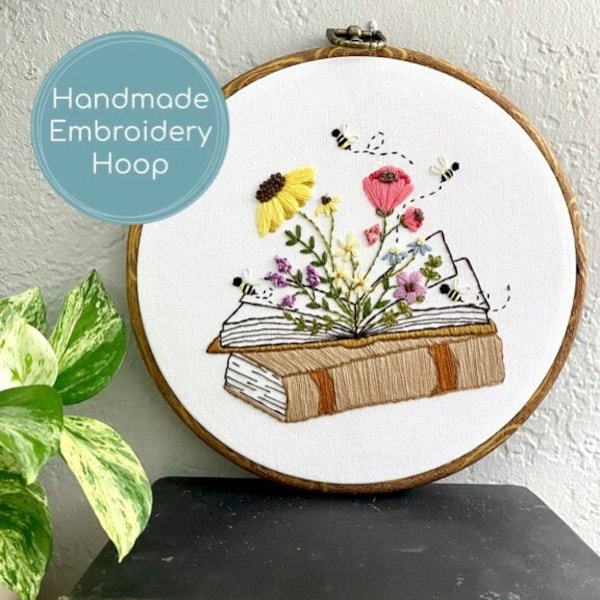 Reading Embroidery - Etsy