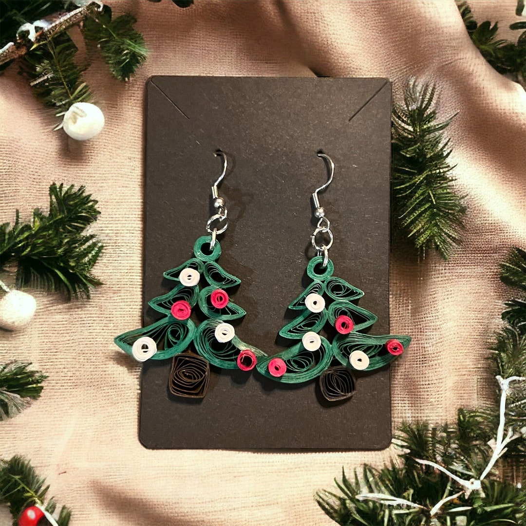 Holiday Tree Earrings - Etsy