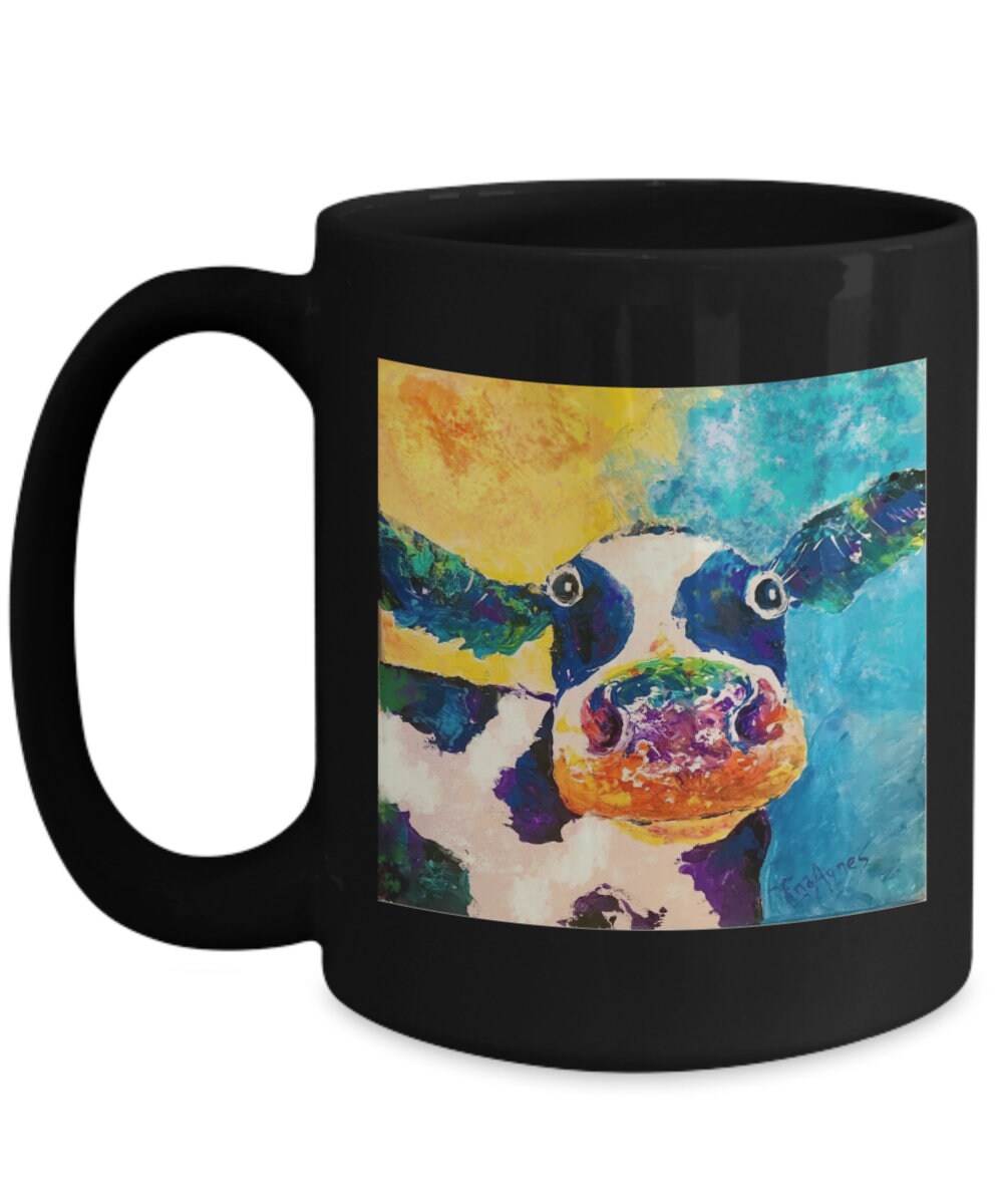 Farm Animal Coffee Mugs Cow. Cutest Cow Coffee Mug, Funny, Cute, Silly ...