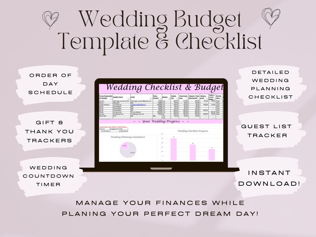 Wedding Budget, Wedding Planner, Wedding Checklist, Wedding Budget ...