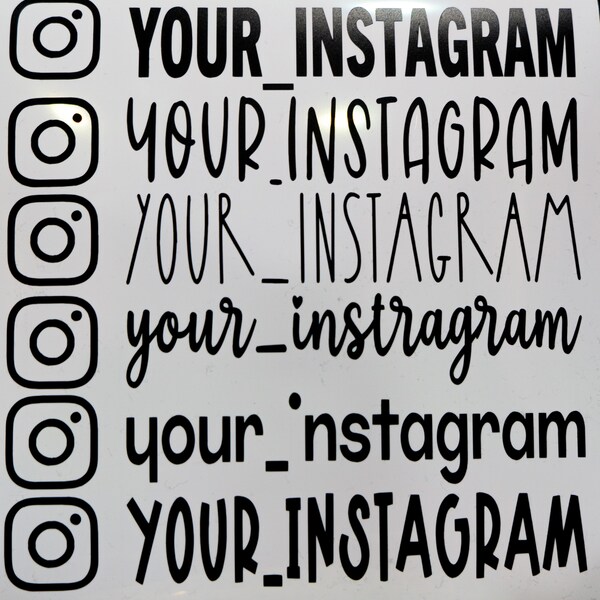 Instagram Decal - Etsy