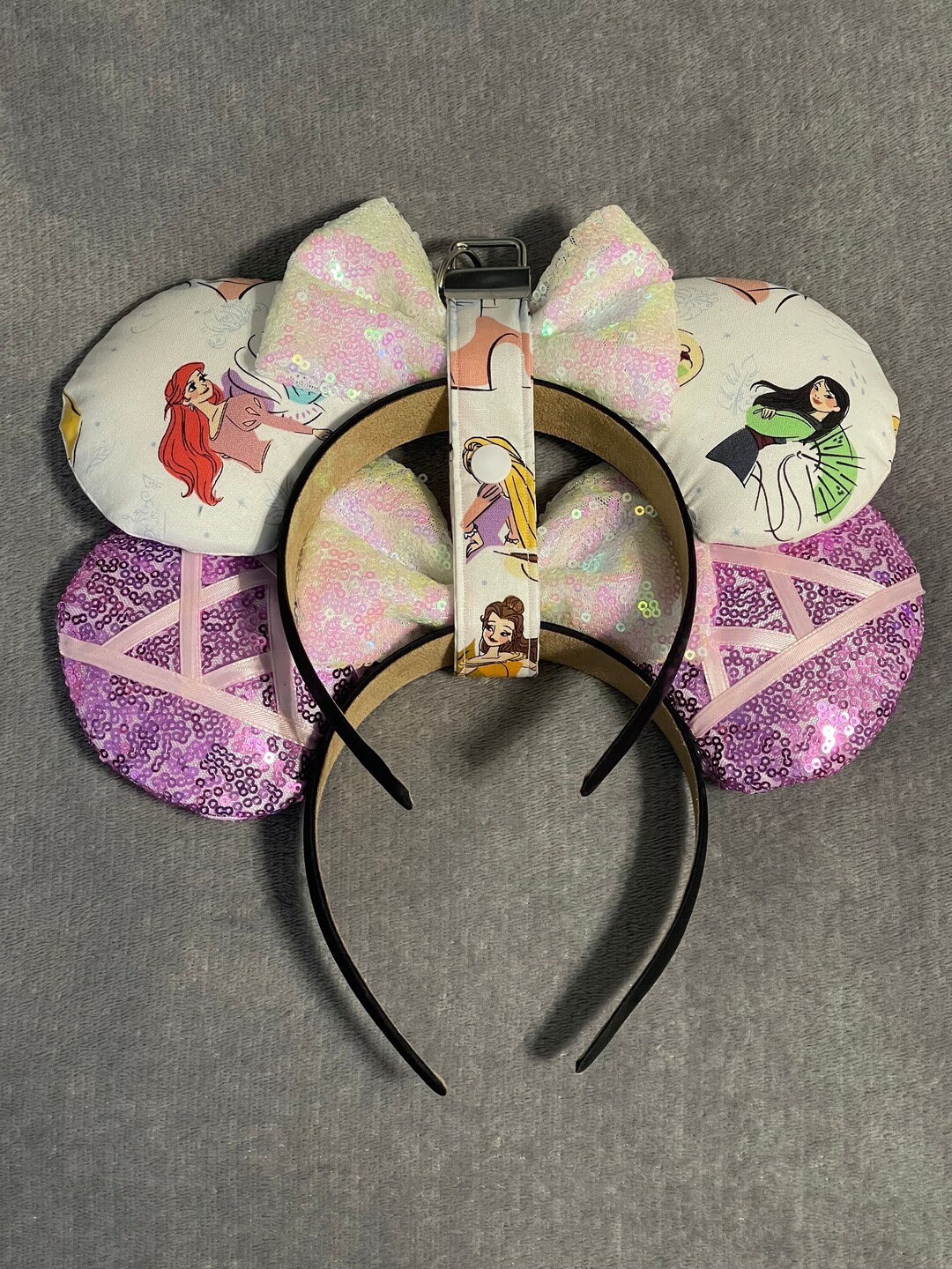 Princess Disney Ear Holder With Snap Ear Holder Key Fob Ear - Etsy