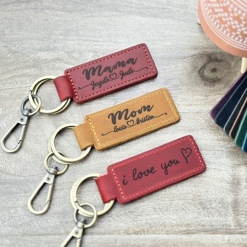 Mom Keychain, Drive Safe I Love You Keychain, New Mom Gift, Engraved ...