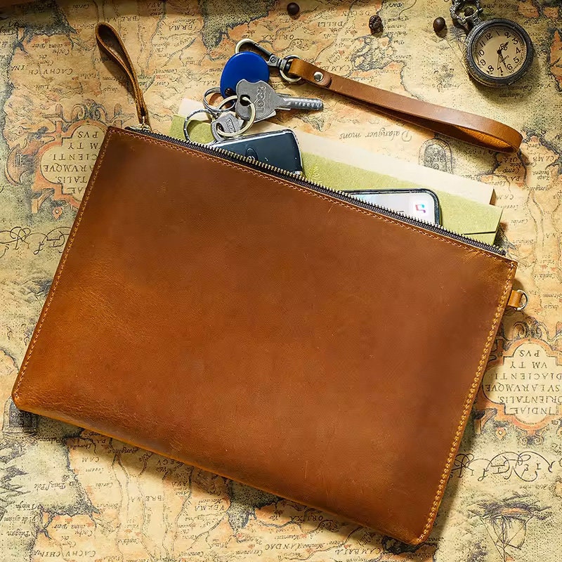 Leather Zipper Case - Etsy