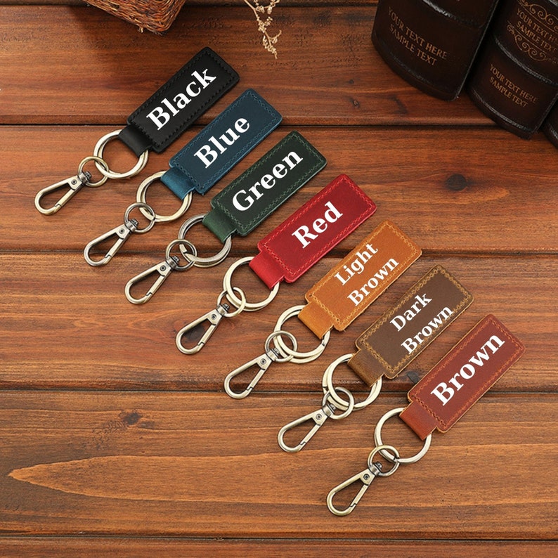 Personalized Car Brand Keychain – Custom Leather Keyring With Car Logo ...