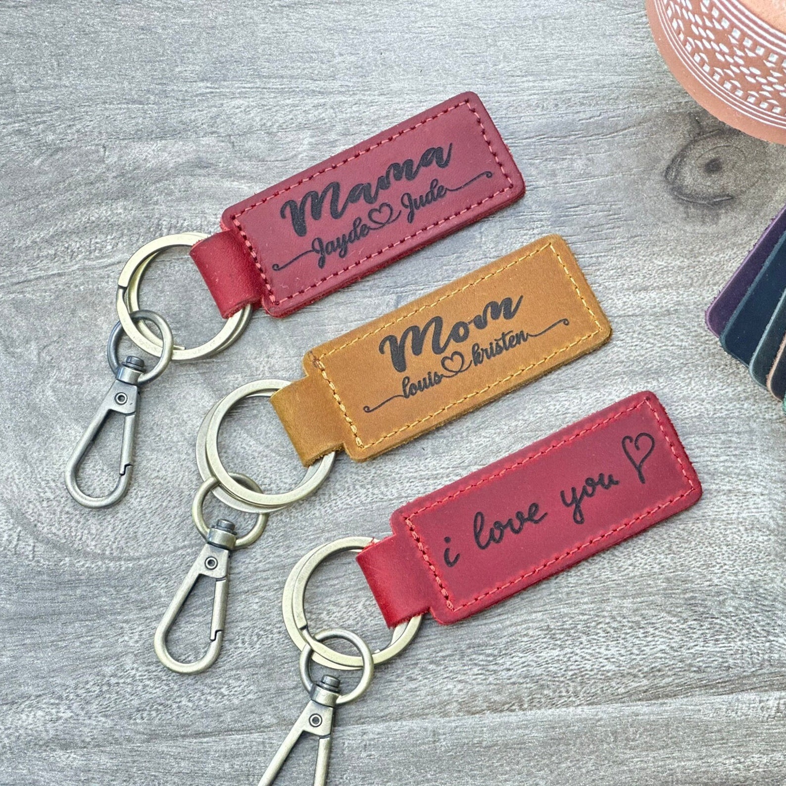 Mom Keychain, Drive Safe I Love You Keychain, New Mom Gift, Engraved ...