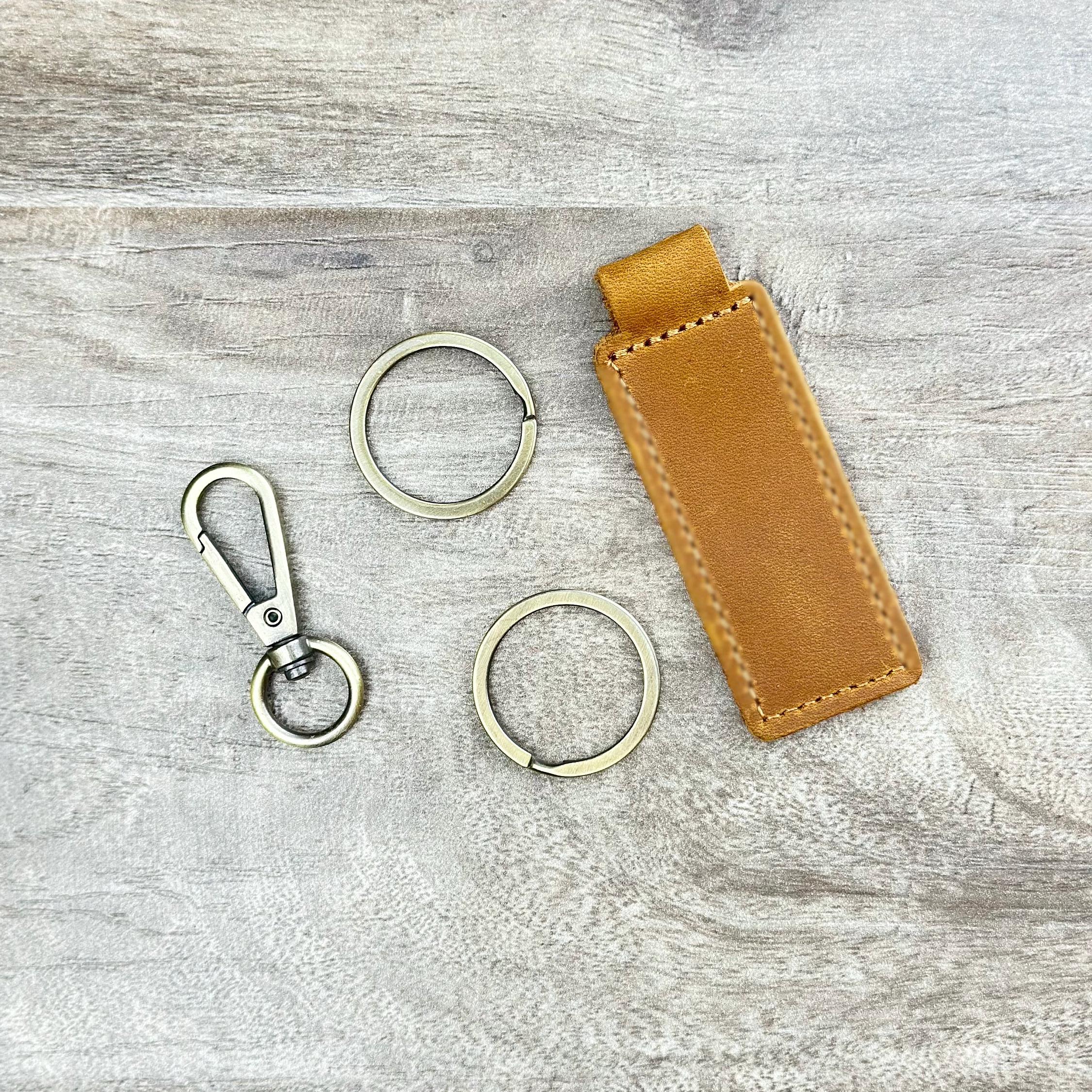 Personalized Leather Keychain, Premium Engraved Keychains for Men ...