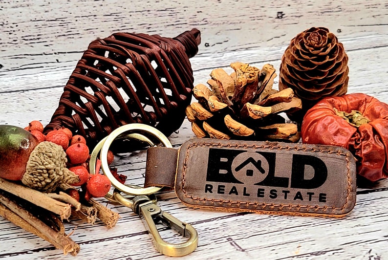 Employee Appreciation Gifts, Personalized Leather Keychain, Corporate ...