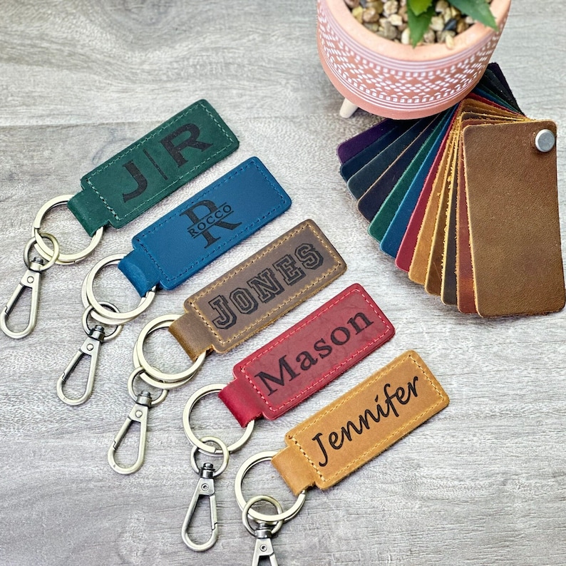 Drive Safe Keychain, Leather Keychain, Personalized Keychain, Keychain ...