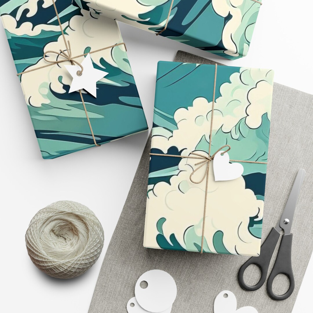 Ocean Waves Wrapping Paper - Etsy