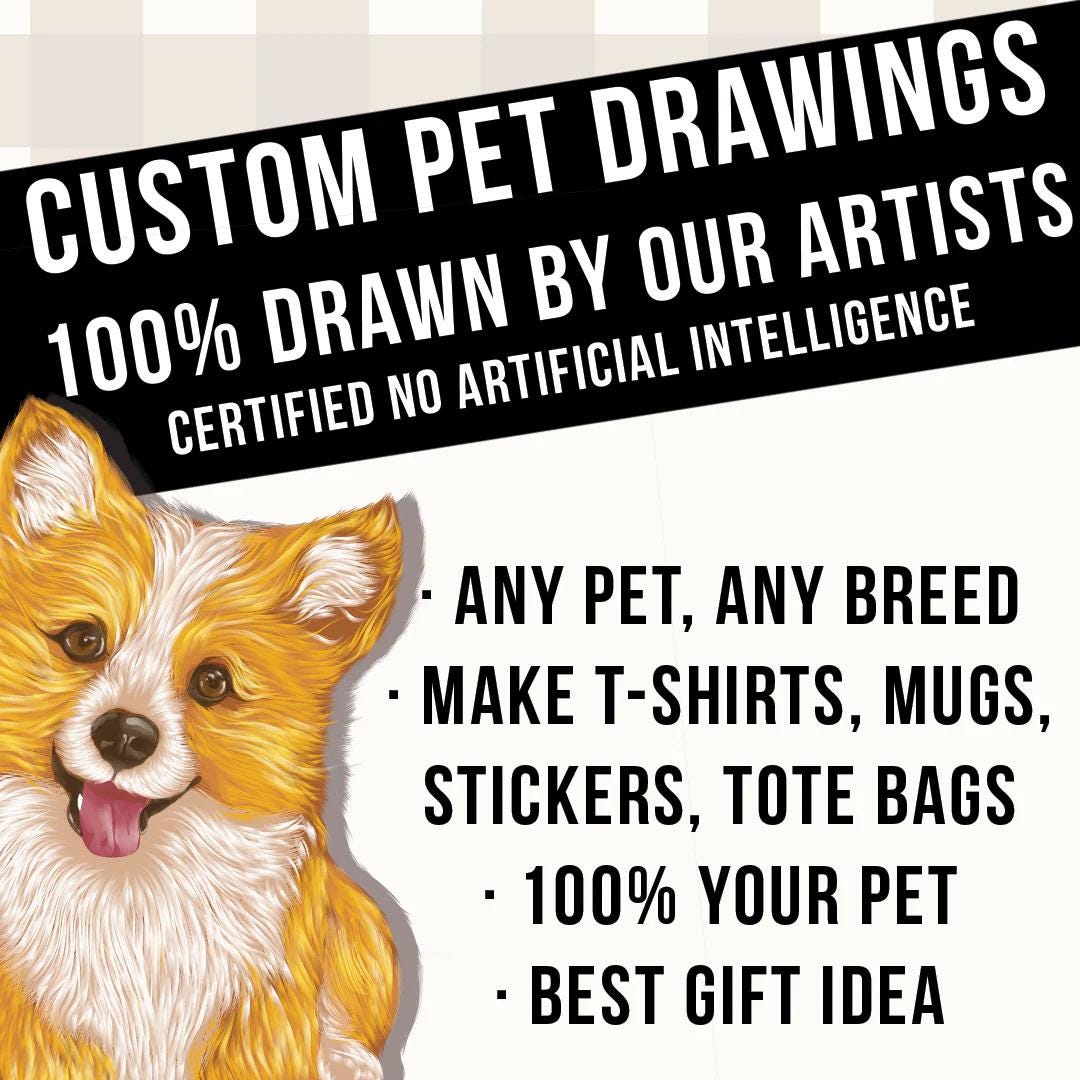 Pet Drawing, Hand-drawn Custom Pet Drawing, Any Breed BEST GIFT for Pet ...