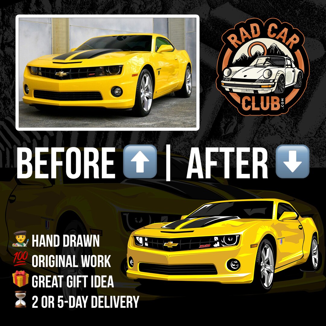 Custom Car Drawing - Etsy