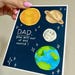 Space Themed Father's Day Card | Cute Galaxy Planet Design | Planets ...