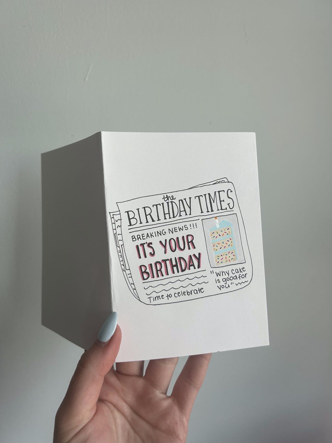 Funny Birthday Card | Handmade Newspaper Design | “it’s Your Birthday ...