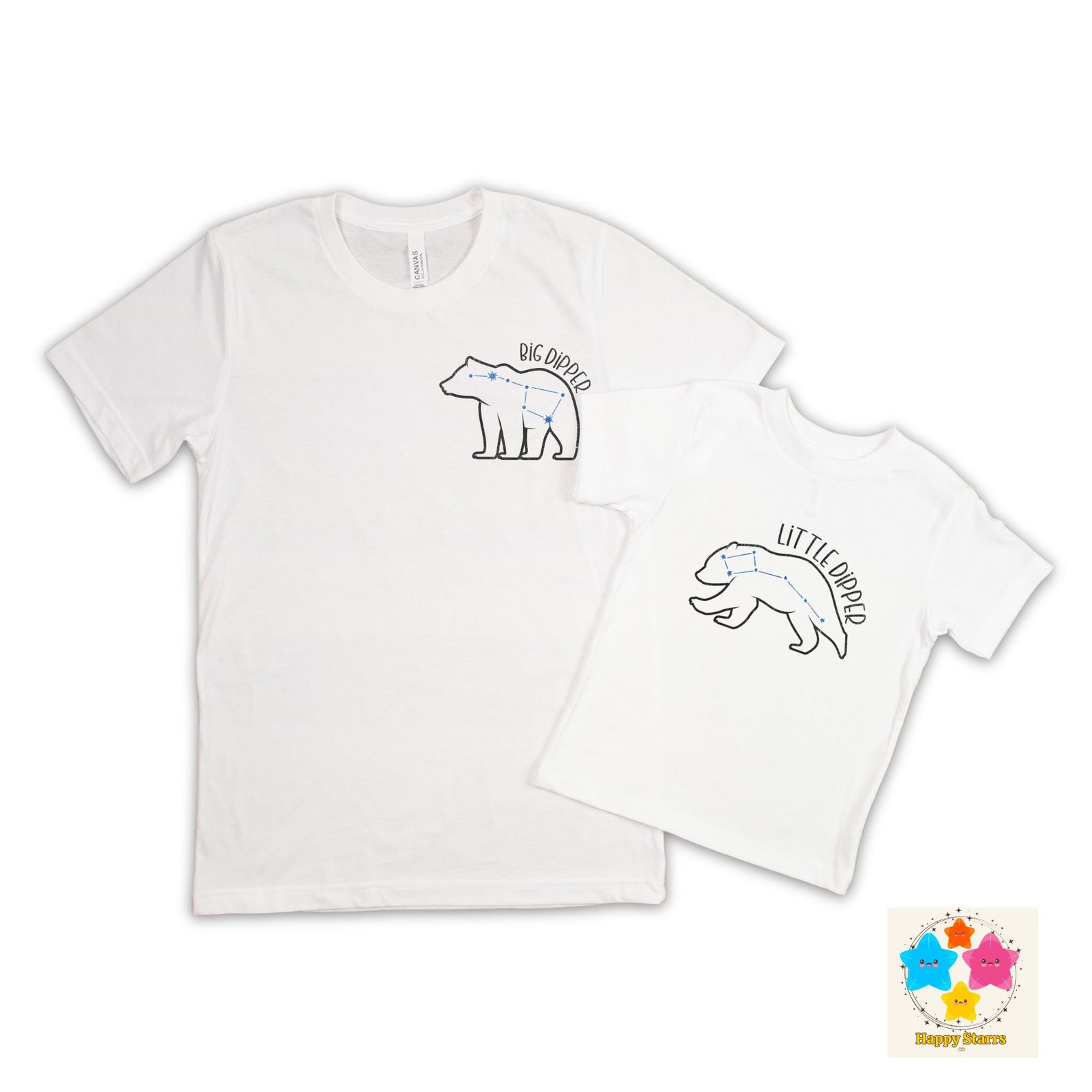 Big and Little Dipper Family Shirts, Tees for Dad, Mens Clothing Gift ...