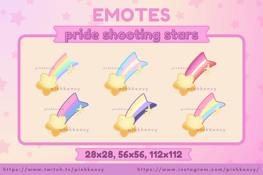 Pastel PRIDE Star Emotes for Twitch/discord/youtube - Etsy