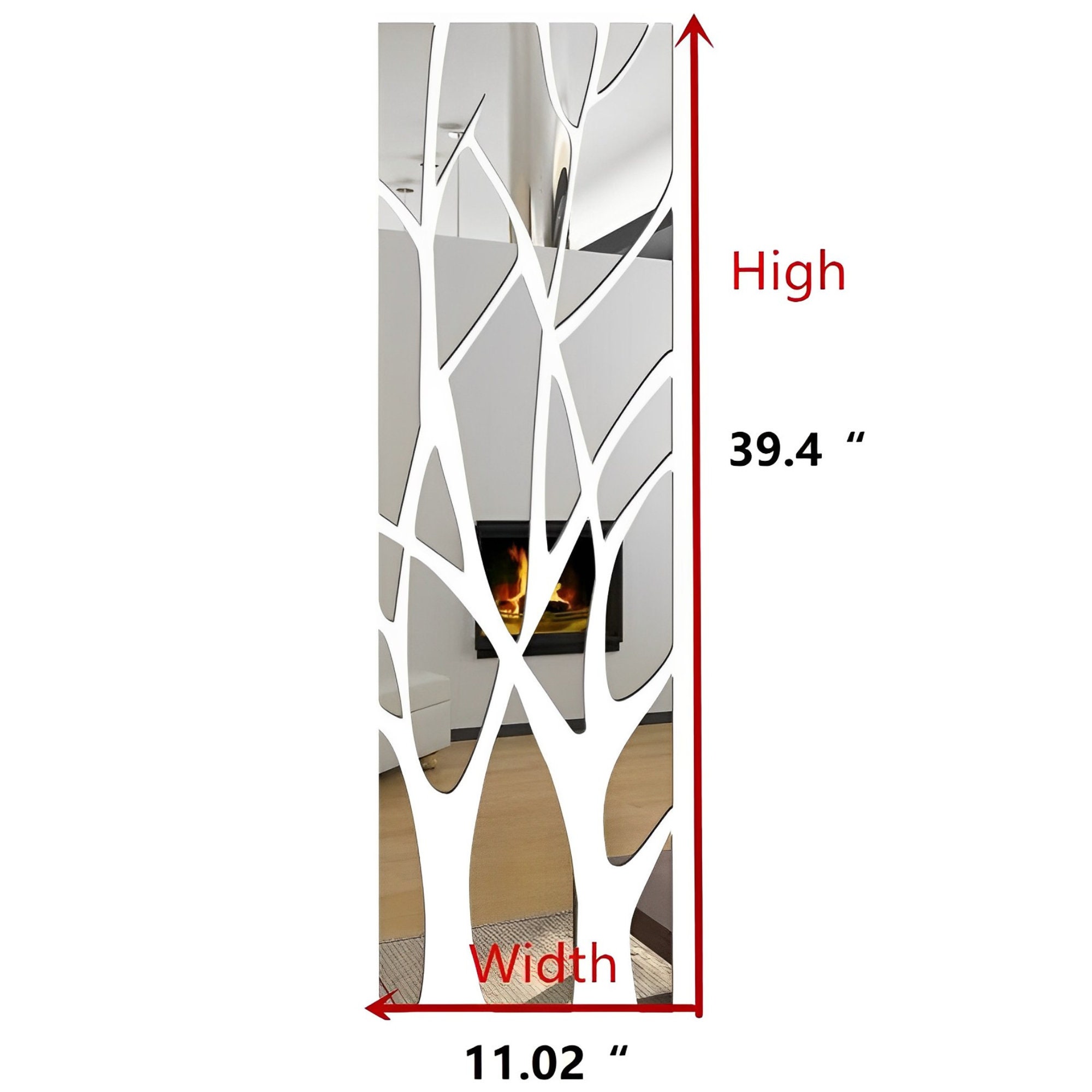 Handmade Enchanting Mirror Tree Wall Art Removable Acrylic - Etsy