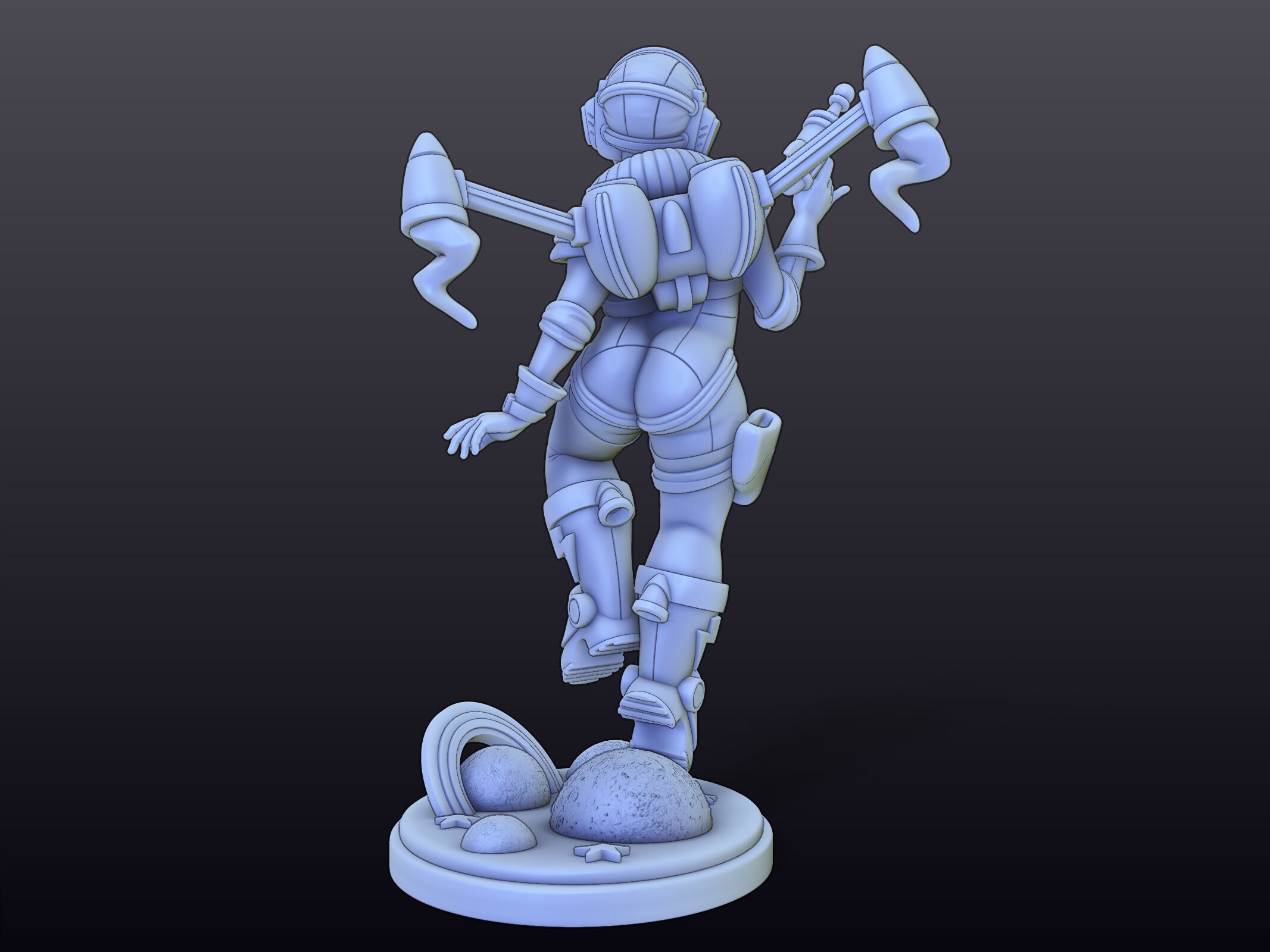 Space Gurl 3D Printed Resin Model Kit unpainted - Etsy