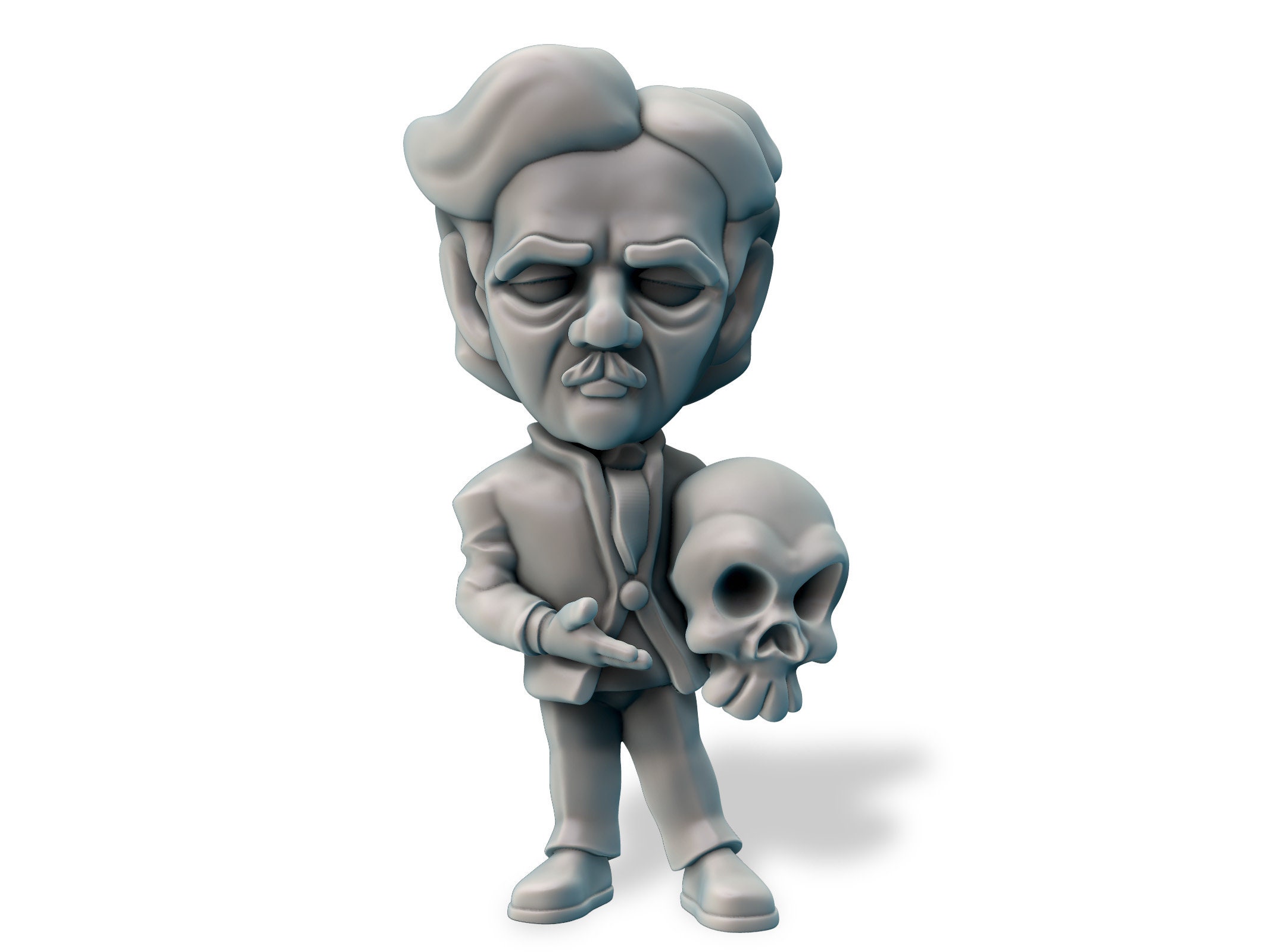Edgar Allan Poe 3D Printed Resin Statue unpainted - Etsy
