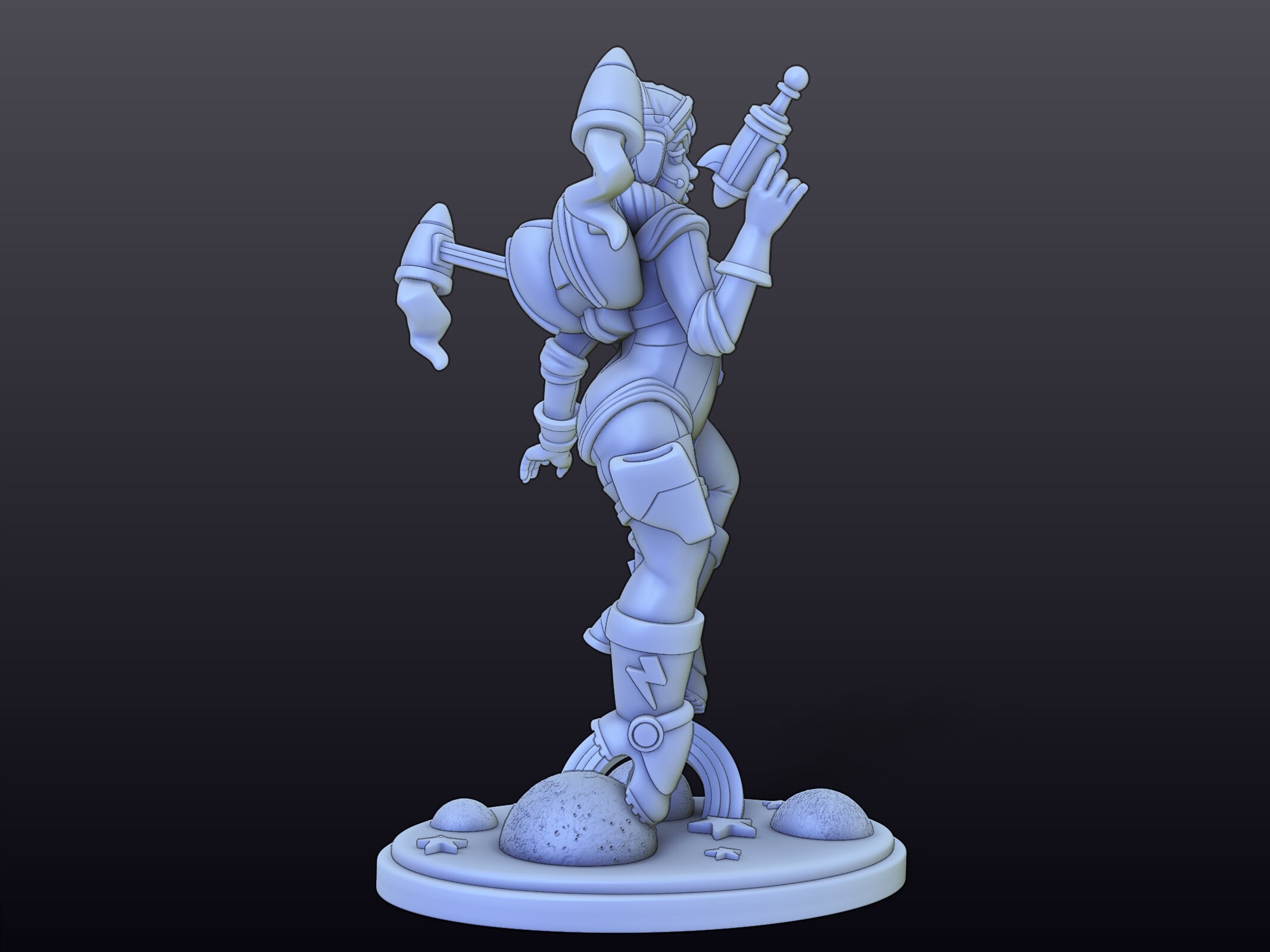 Space Gurl 3D Printed Resin Model Kit unpainted - Etsy