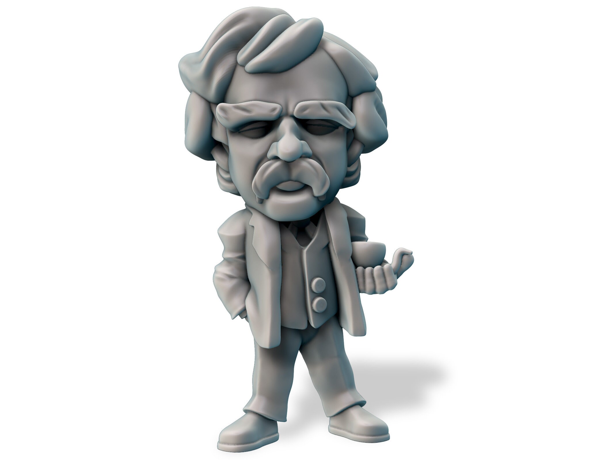 Mark Twain - 3D Printed Resin Statue (unpainted) - Etsy