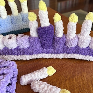 Hanukkah Menorah Crochet Patterns for Amigurimi With 2 Versions! - Etsy