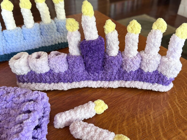 Hanukkah Menorah Crochet Patterns for Amigurimi With 2 Versions! - Etsy
