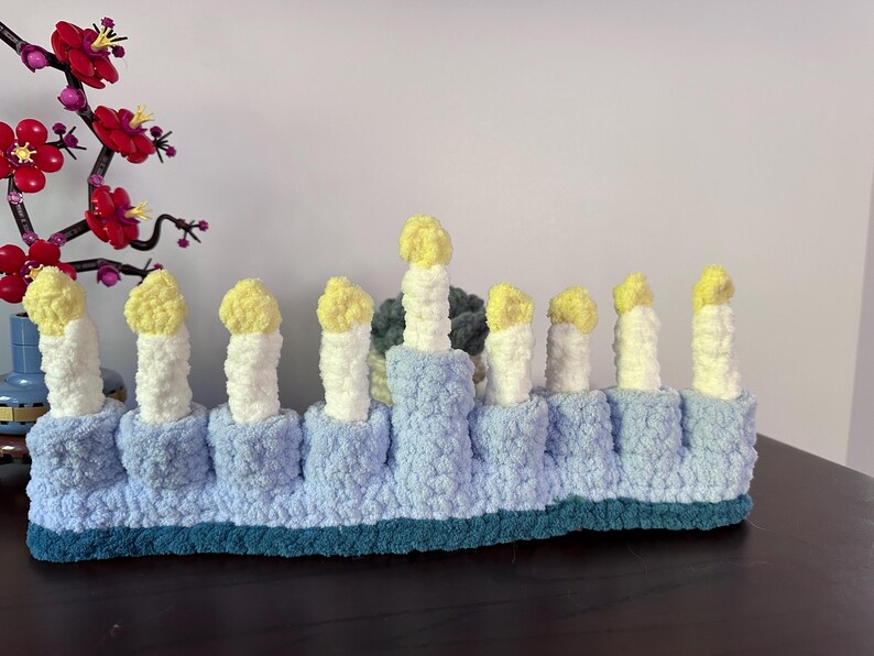 Hanukkah Menorah Crochet Patterns for Amigurimi With 2 Versions! - Etsy