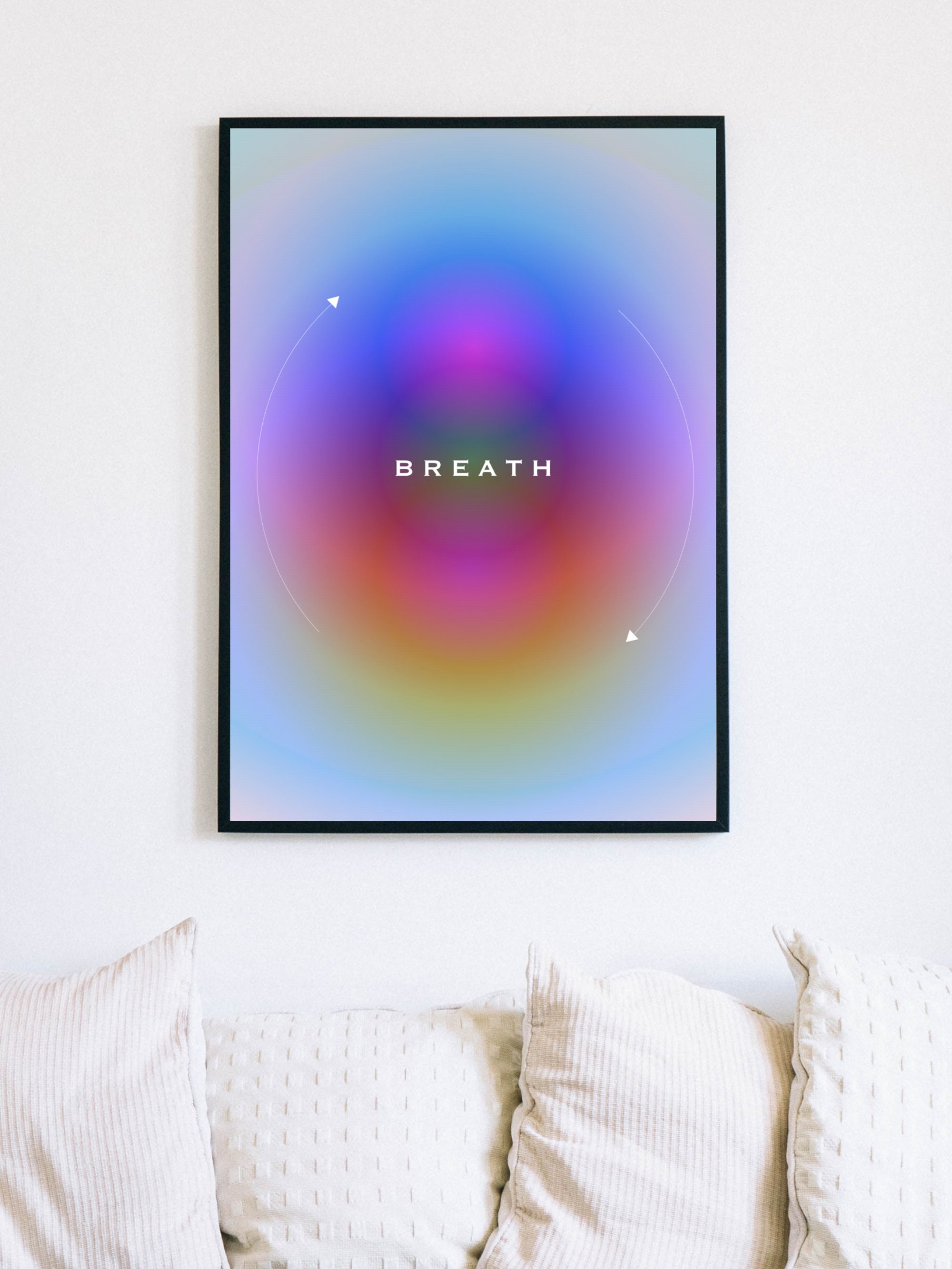 Colorful Aura Poster, Meditation Poster, Empowering Wall Art, Digital ...