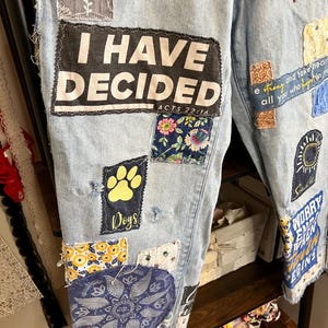 Upcycled Reworked Faith-inspired Fashion | Scripture Jeans | Handmade ...