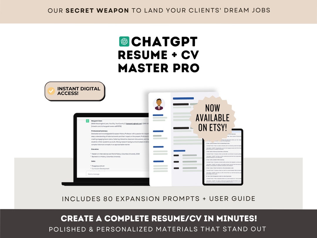 Resume + CV Master Pro: AI Tool for Resume Writing Business | Chatgpt ...