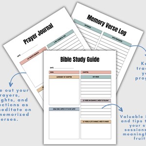 Digital Bible Memory Verse Bundle, Bible Journal, Bible Verse ...