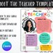 Meet the Teacher Editable Template, INSTANT DOWNLOAD Canva Template ...