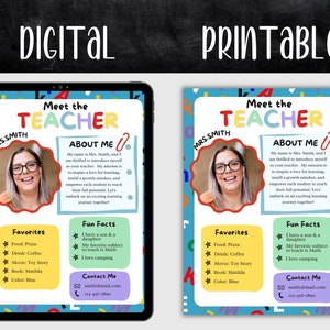 Meet the Teacher Editable Template INSTANT DOWNLOAD Canva - Etsy