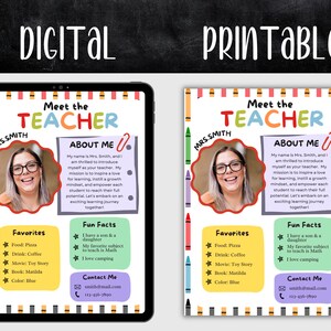 Meet the Teacher Editable Template, INSTANT DOWNLOAD Canva Template ...