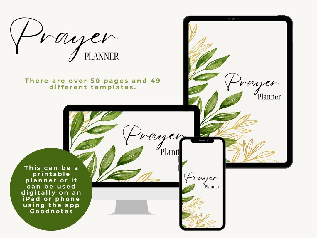 Comprehensive Prayer Planner | Printable & Digital Templates | Sermon ...