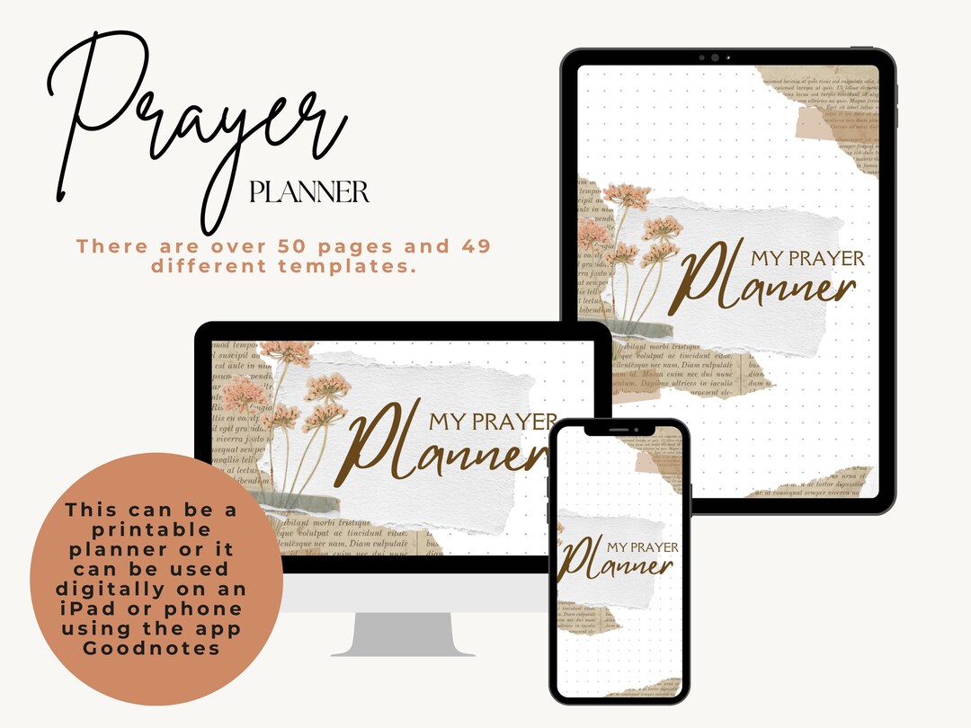 Comprehensive Prayer Planner | Printable & Digital Templates | Sermon ...