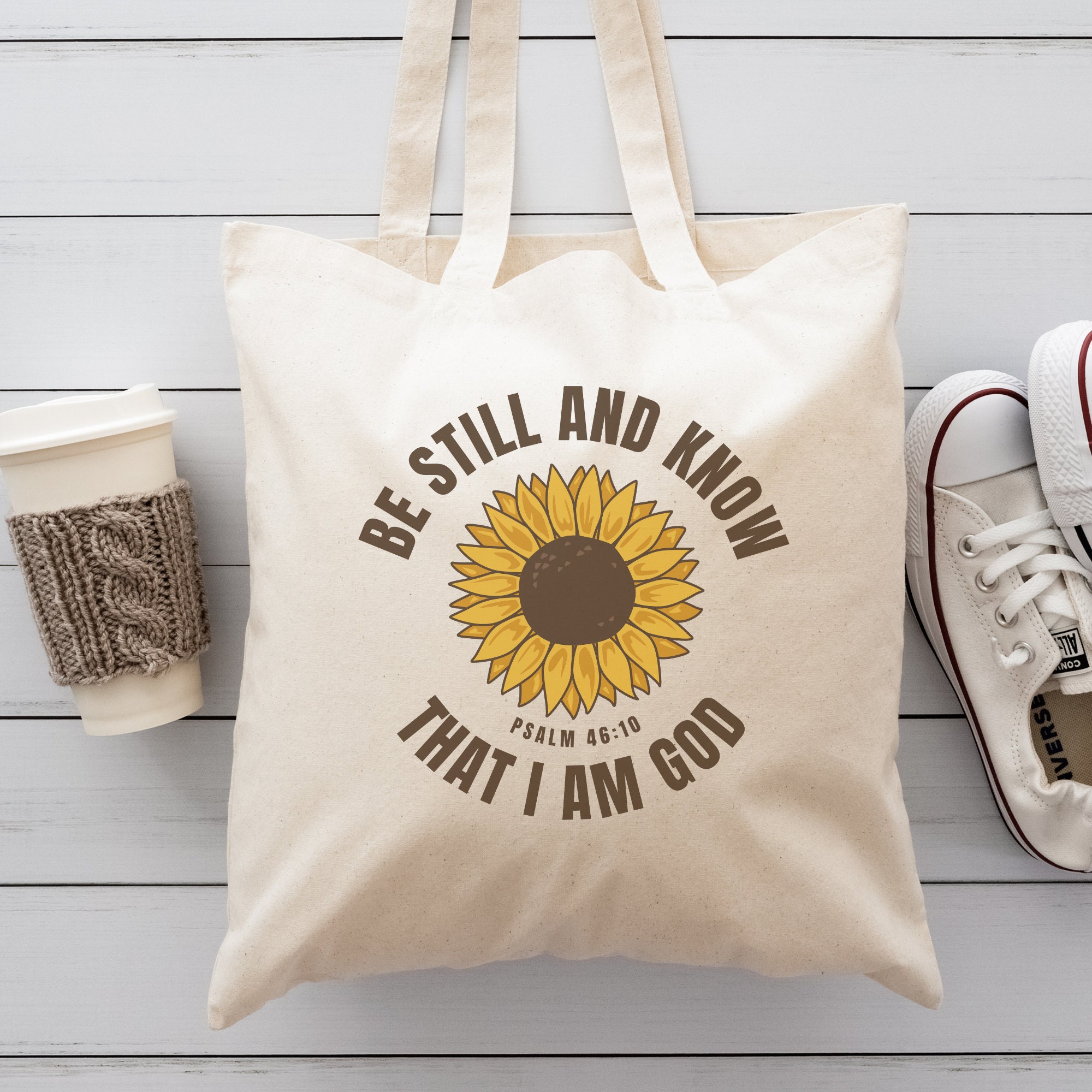 Be Still and Know Psalm 46 10, Bible Tote Bag, Canvas Tote, Christian ...